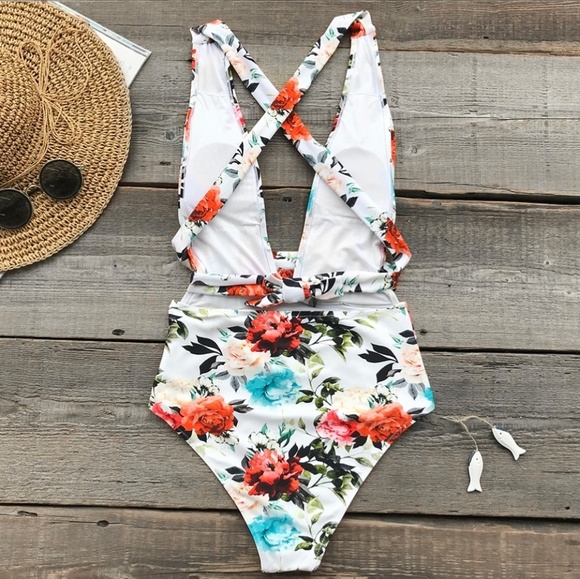Swim | Floral Sexy Multi Wrap Monokini Onepiece Swimsuit | Poshmark